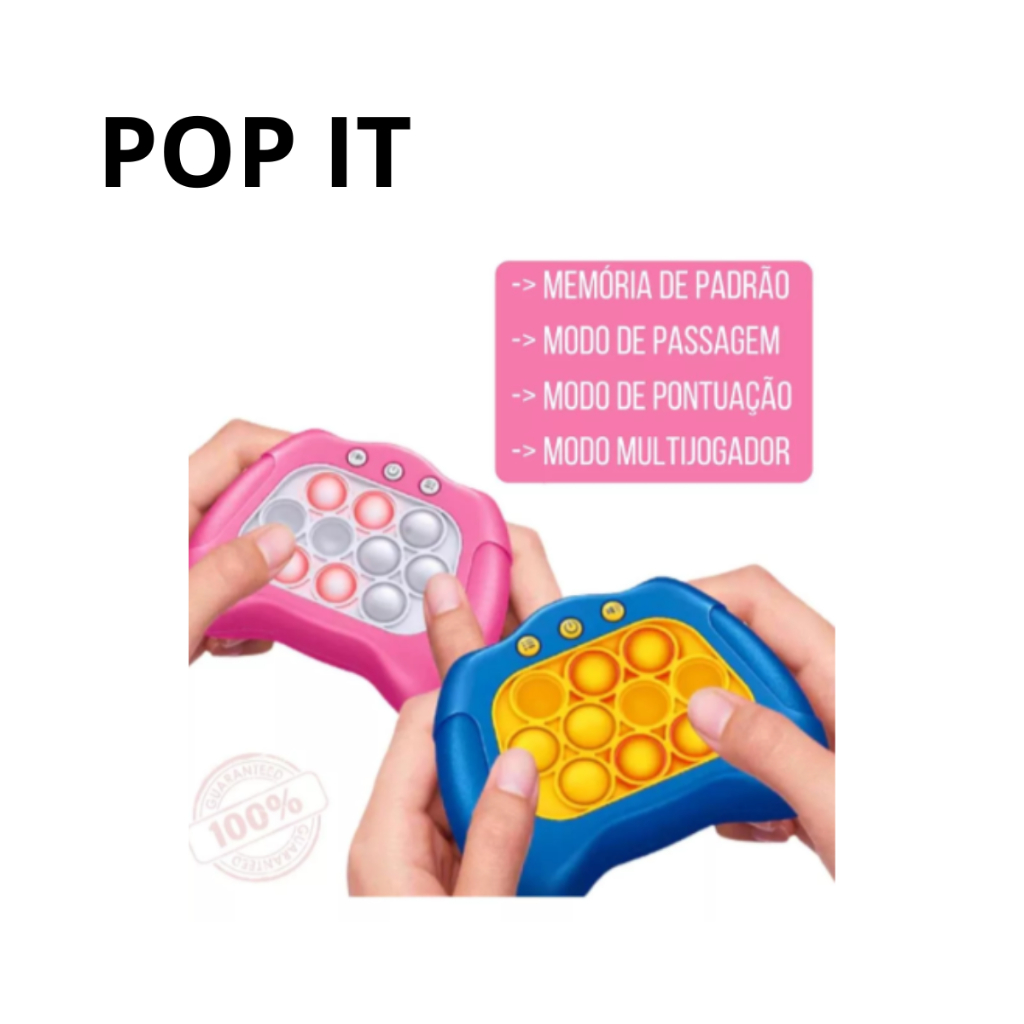 Brinquedo Infantil Popit Eletronico Educativo Anti-stress som cognitivo ...