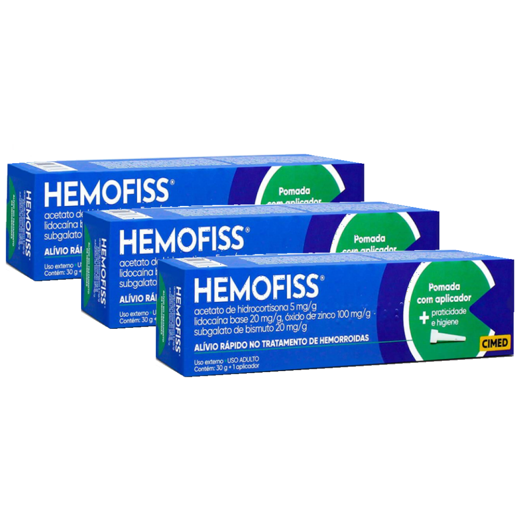 Kit 3 Hemofiss Pomada 30g + Aplicador - Tratamento de Fissuras e ...