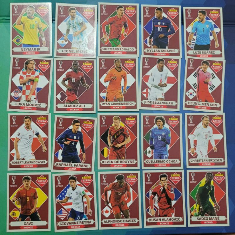 KIT 20 FIGURINHAS EXTRAS BORDÔ - PRODUTO ORIGINAL PANINI | Shopee Brasil