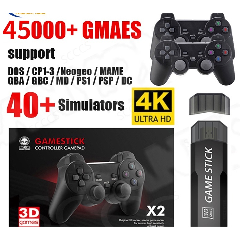 Video Game Stick 2 - GD10 4K 128GB 45.000 mil Jogos Videogame Consoles Retrô Para PSP PS1 GBA ...