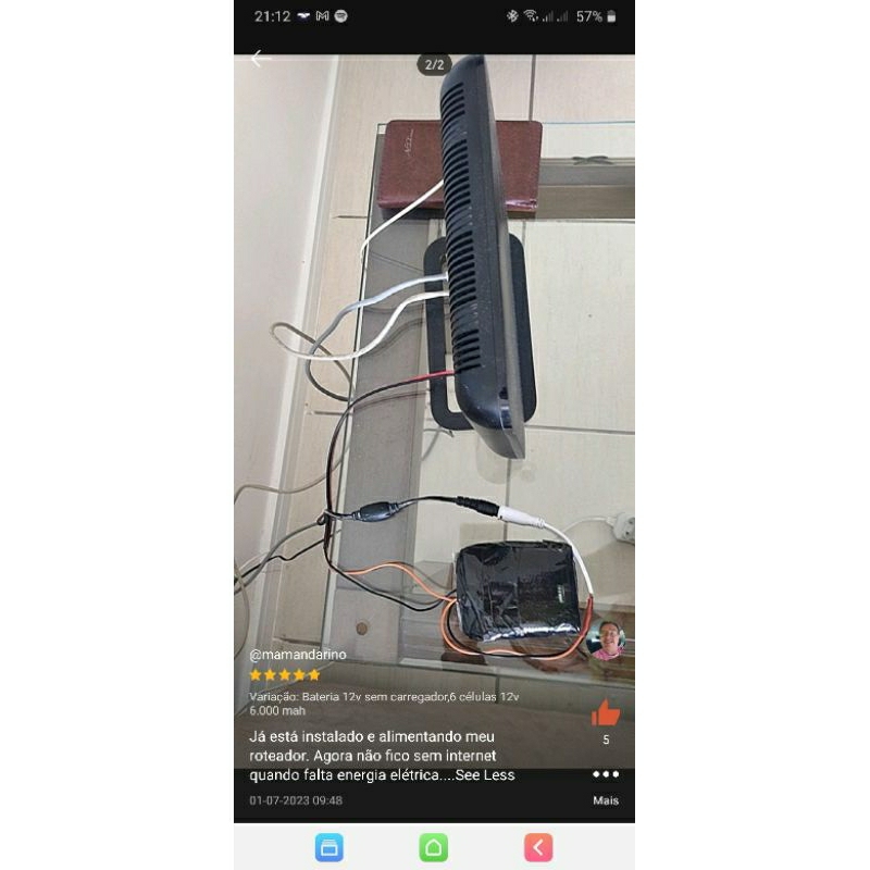Mini nobreak para modem ou roteador de internet 12 volts 5.000 mah | Shopee Brasil