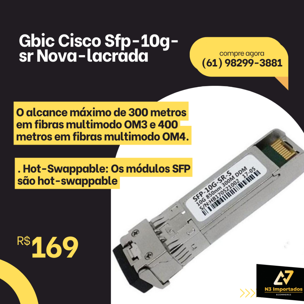 Gbic Cisco Sfp-10g-sr Nova-lacrada | Shopee Brasil
