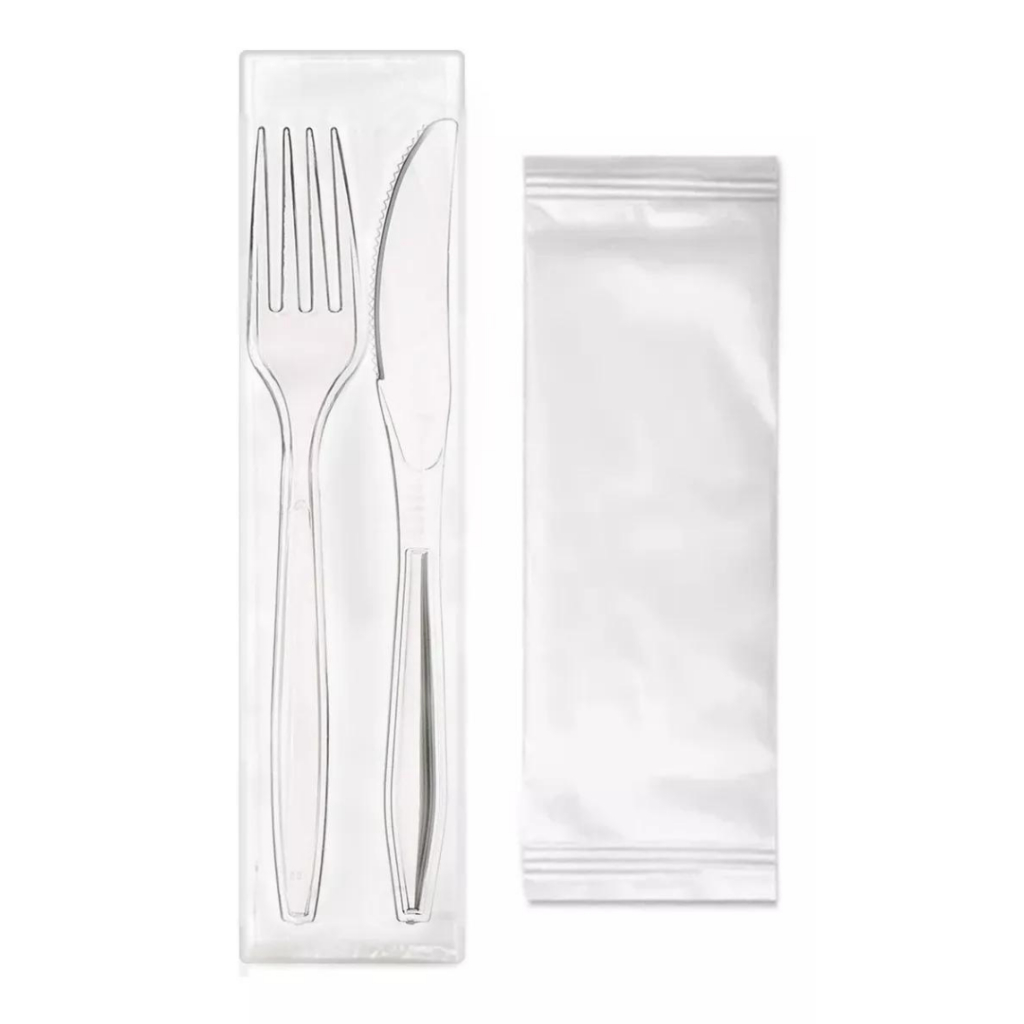 Kit Talher Descartável 50 Garfos Facas E Guardanapos Festa | Shopee Brasil