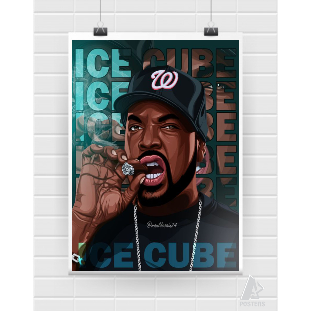 Poster Rapper Ice Cube Decoração A4 (21cm x 30cm) | Shopee Brasil