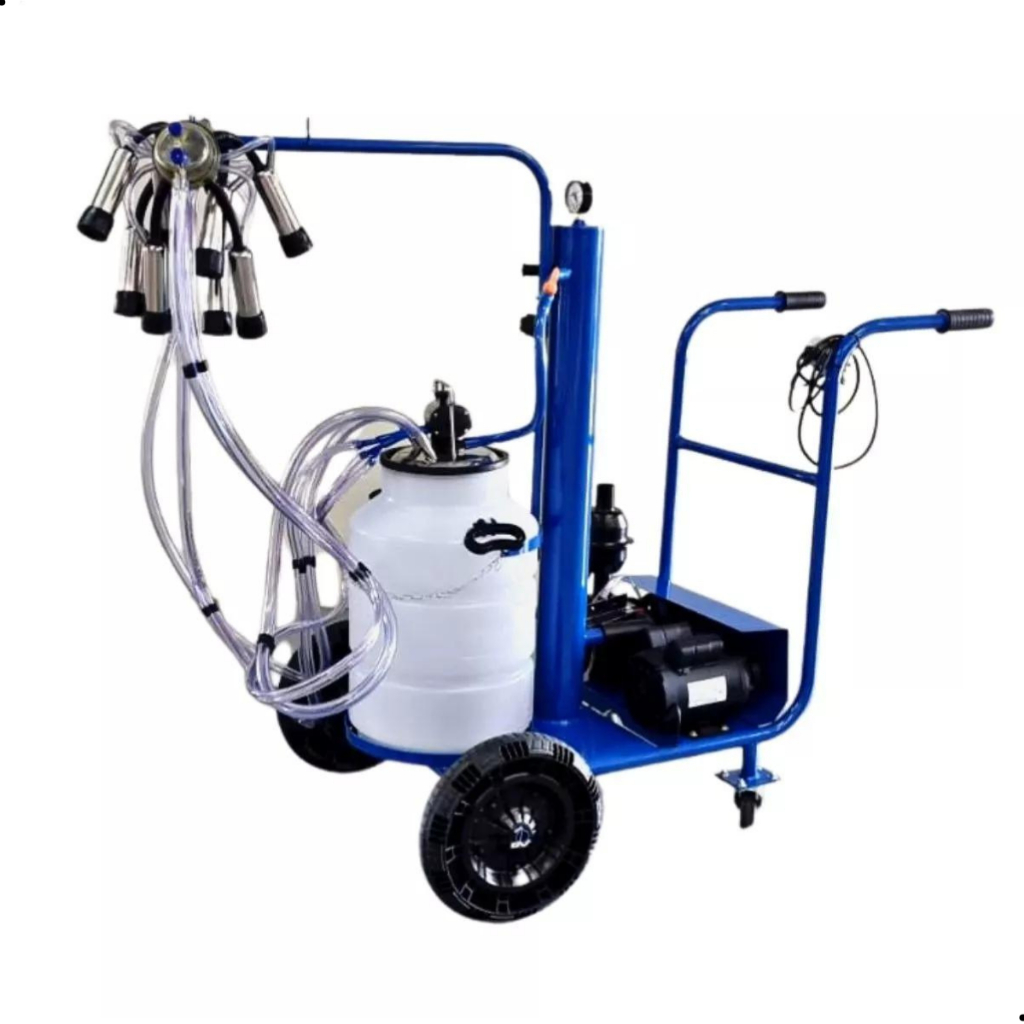 Ordenhadeira bv 450 motor 2 CV Móvel Para até 4 Vacas ao mesmo tempo (suporta até 4 conjuntos ...