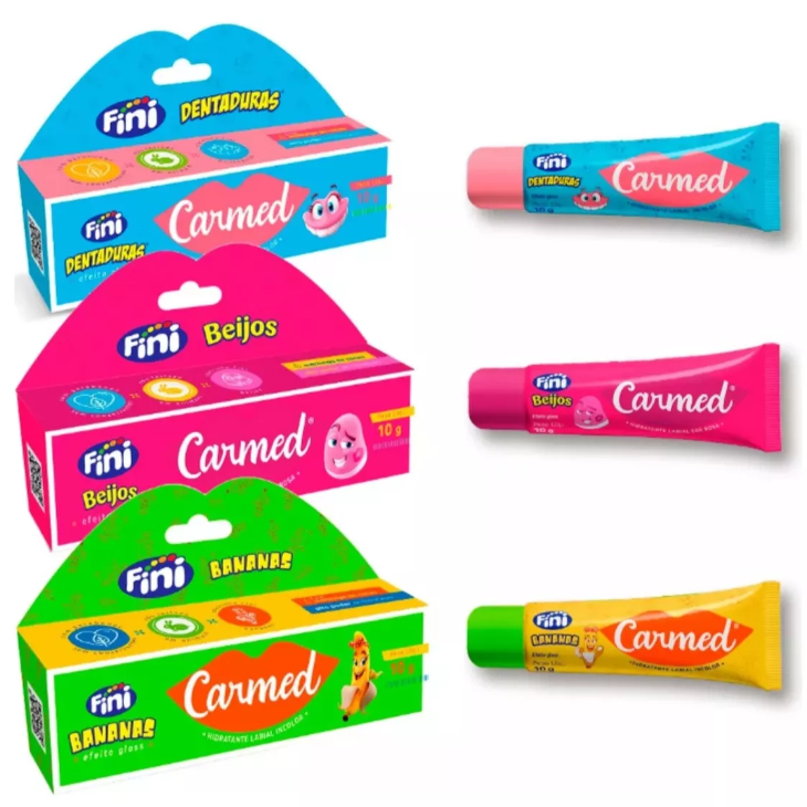 Hidratante Labial Carmed Sabor Fini Com Cor Efeito Gloss 10g | Shopee Brasil
