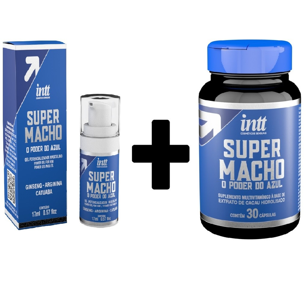 SUPER MACHO Suplemento Multivitamínico Cápsulas + GEL INTT | Shopee Brasil