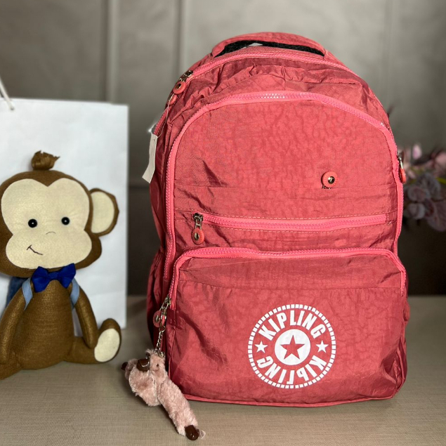 Mochila Kipling Escolar Kipling Grande 47cm Com Chaveiro Mochila Escolar Executiva Escola ...