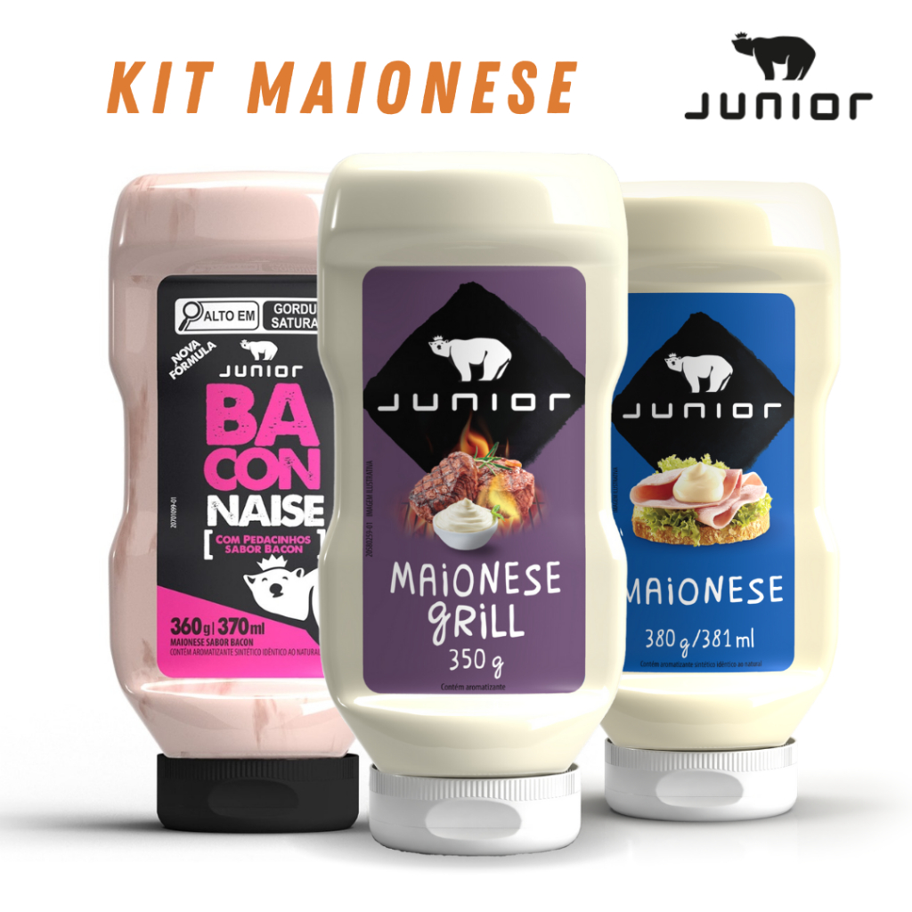 Combo Maionese Baconnaise Maionese Grill Com 3 Unidades Molho Gourmet ...