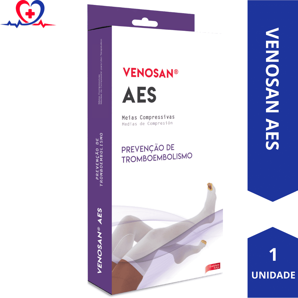 Meia de Compressão VENOSAN AES AD 3/4 18mmHg Pé Aberto | Shopee Brasil