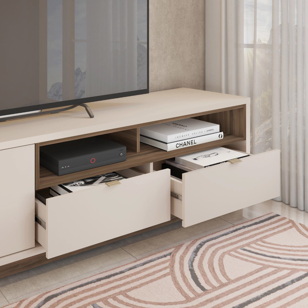 Bancada Rack Para TV até 75 Polegadas 218 Cm Renda Caemmun | Shopee Brasil