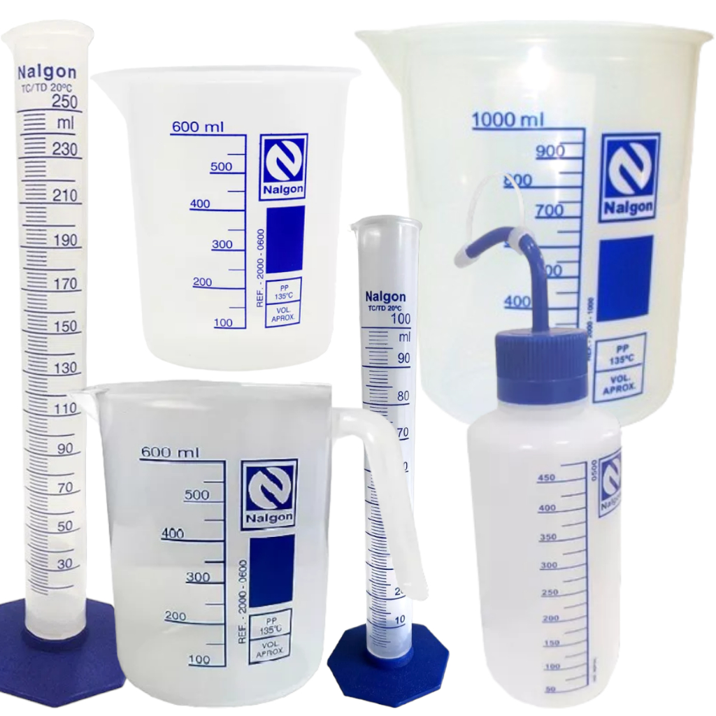 Kit laboratório cientista plástico com bequer jarra plastica proveta ...