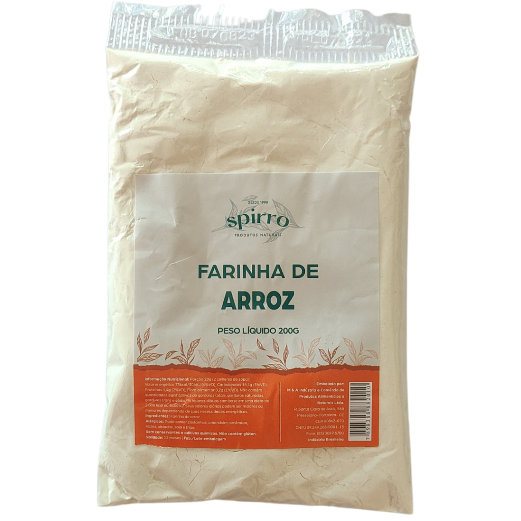 Farinha de Arroz 200g Spirro Produtos Naturais | Shopee Brasil