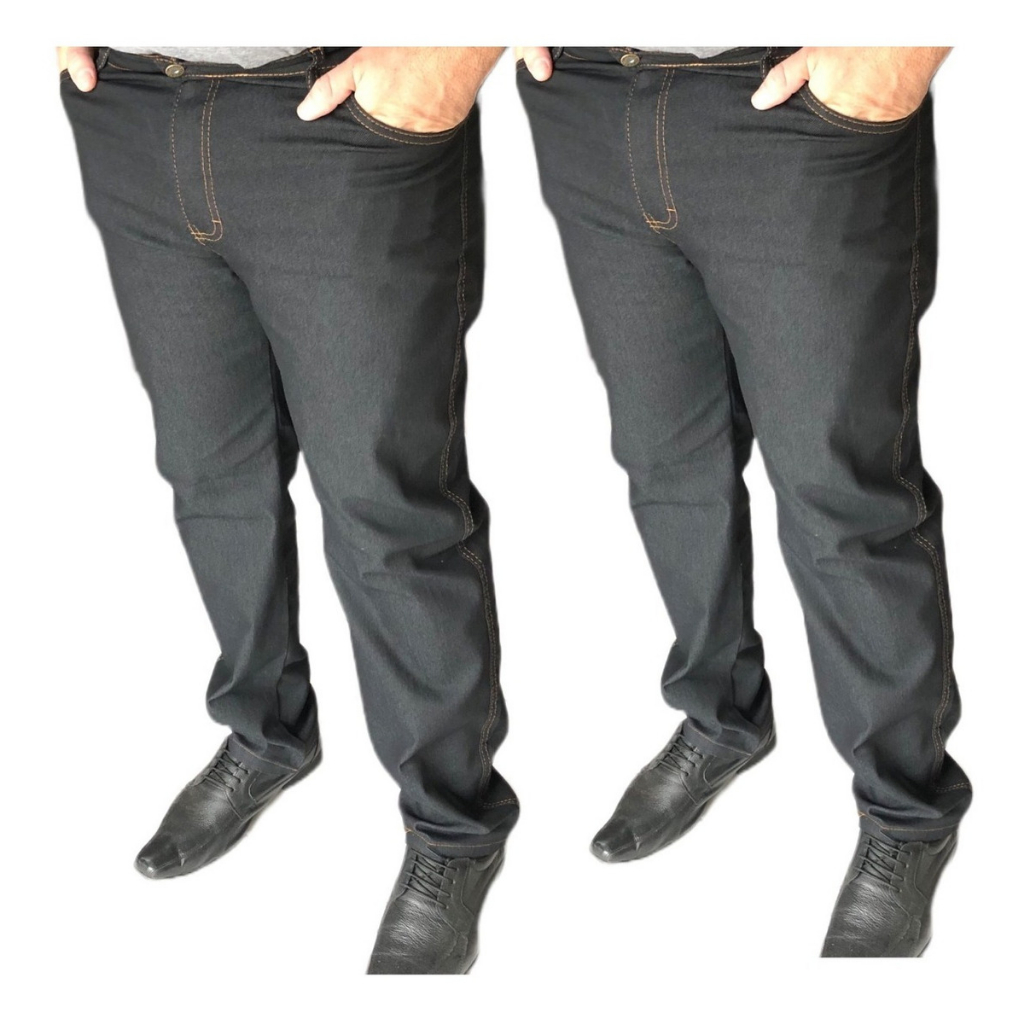 Kit 2 Calça Jeans Masculina Trabalho Pesado Serviço Reforçada | Shopee ...