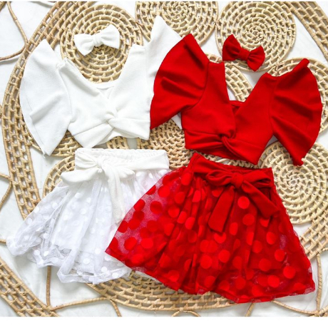 Conjunto De Luxo Moda Fim De Ano Natal E Ano Novo Fashion Para Meninas