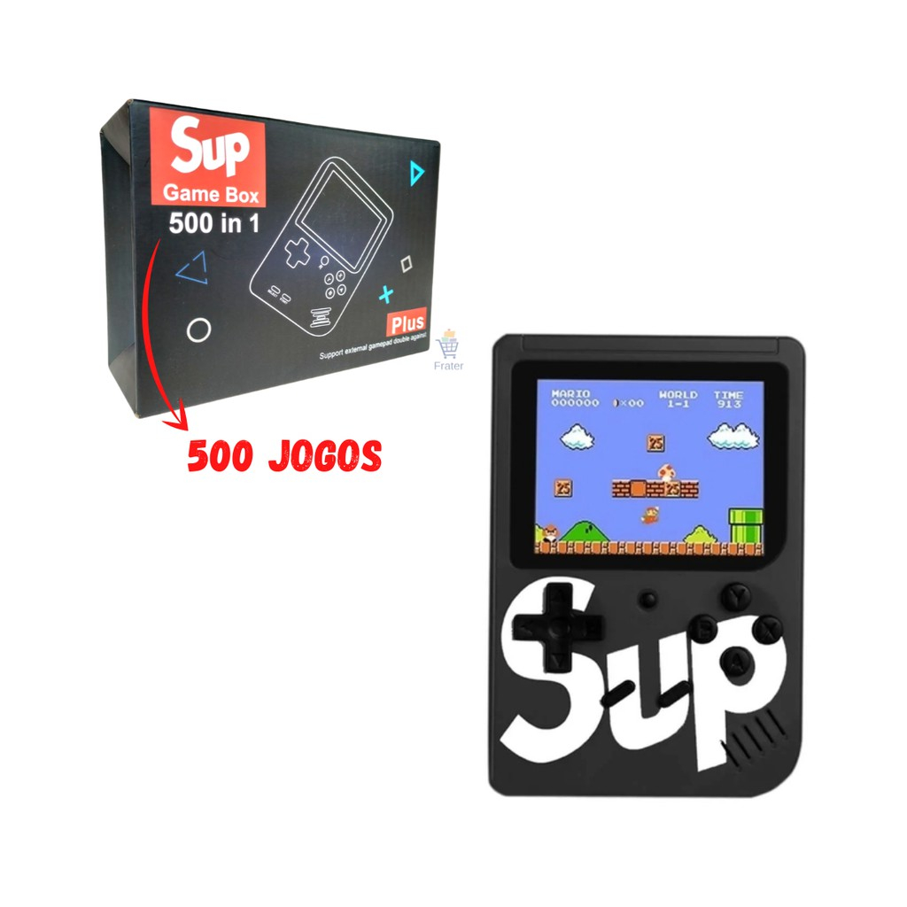 MINI GAME SUP GAME BOX 500 JOGOS | Shopee Brasil