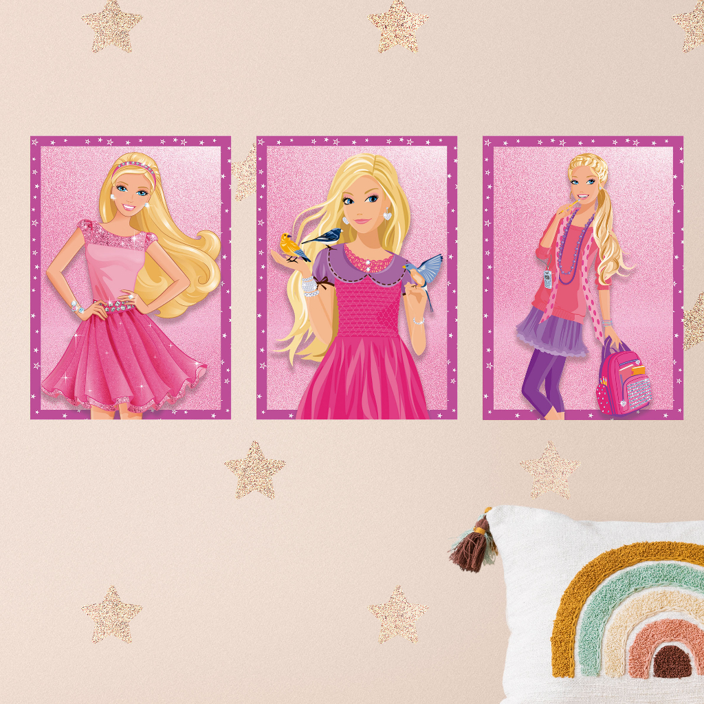 Kit Trio Posters Personalizados Barbie | Shopee Brasil