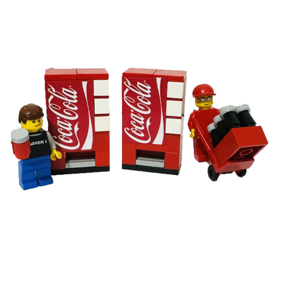 Lego original coca cola personalizada com minifiguras | Shopee Brasil