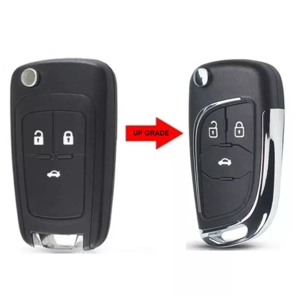 Chave Canivete GM Adaptação Oca Cromada 3 Botões Onix Prisma Cobalt ...