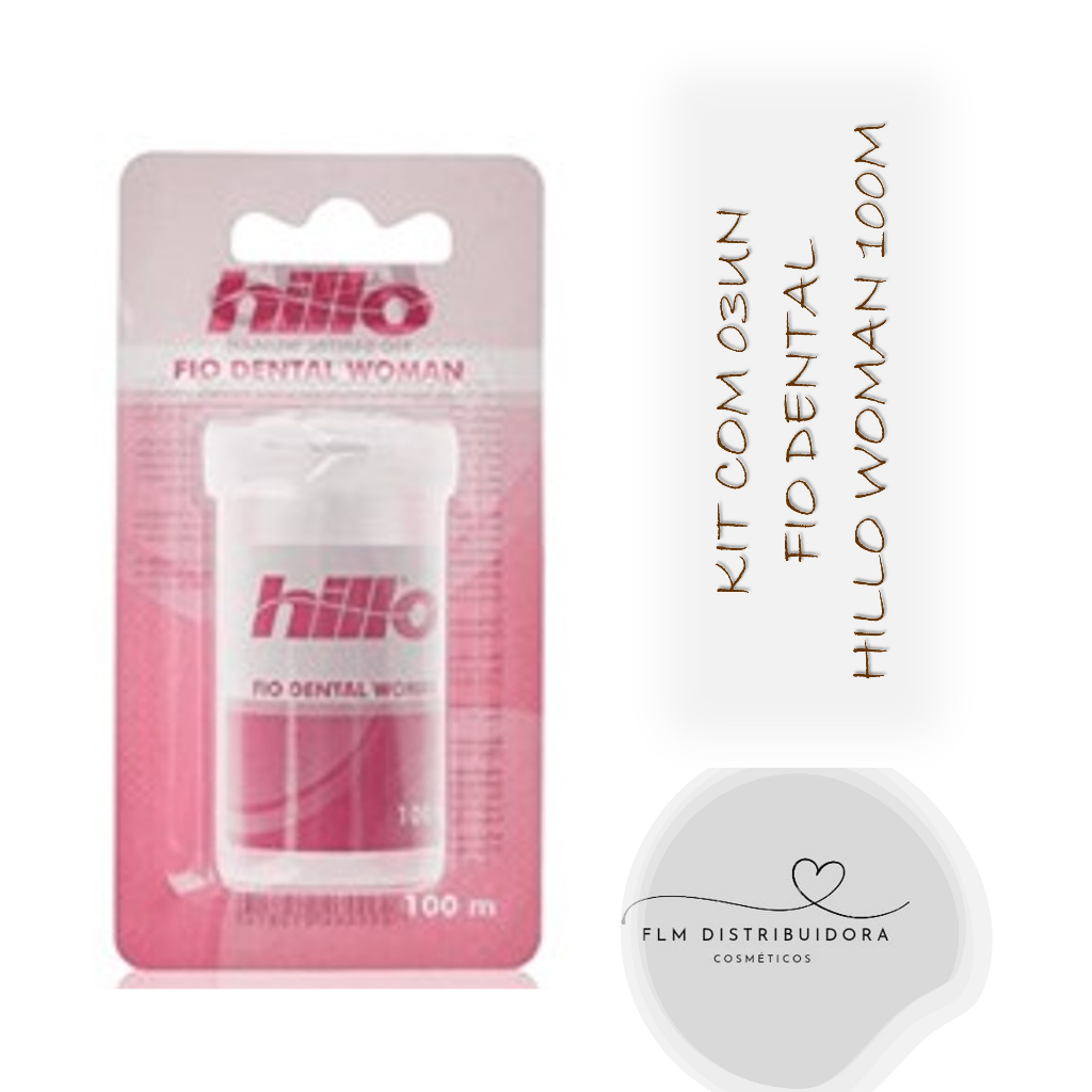 Kit com 03un Fio Dental Hillo Woman 100m | Shopee Brasil