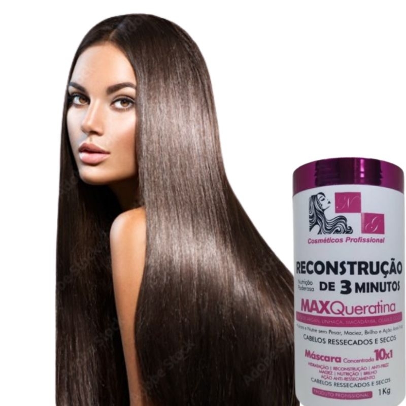 Máscara Reconstrução 3 minutos Resultado de salão em casa | Shopee Brasil