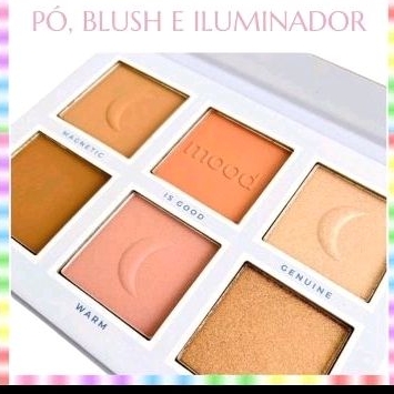 Paleta Feels Mood Pó Blush e Iluminador Ruby Rose | Shopee Brasil