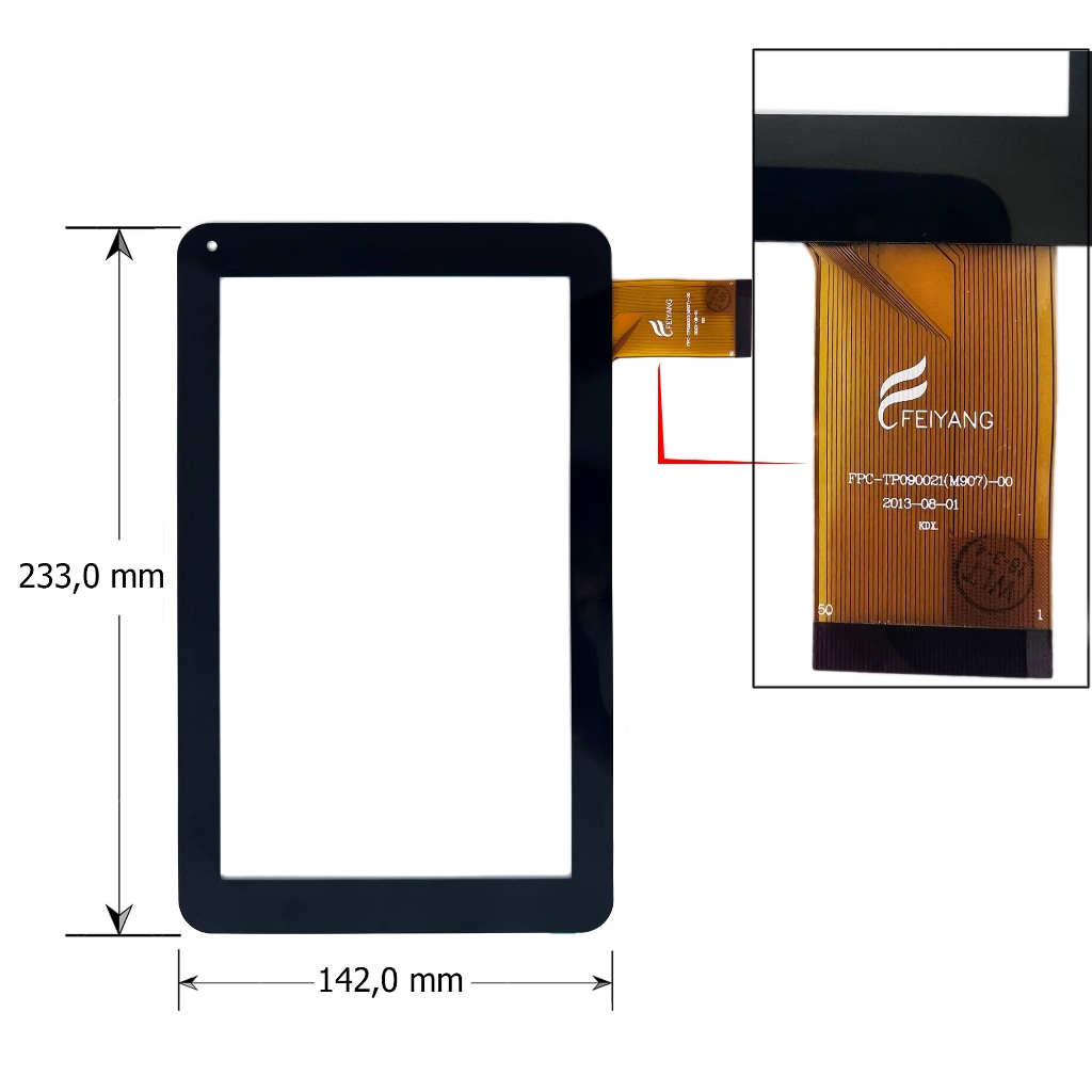 Tela Touch Universal Tablet - Cce Motion Tr92 9.0'' FPC-TP090021 (M907 ...