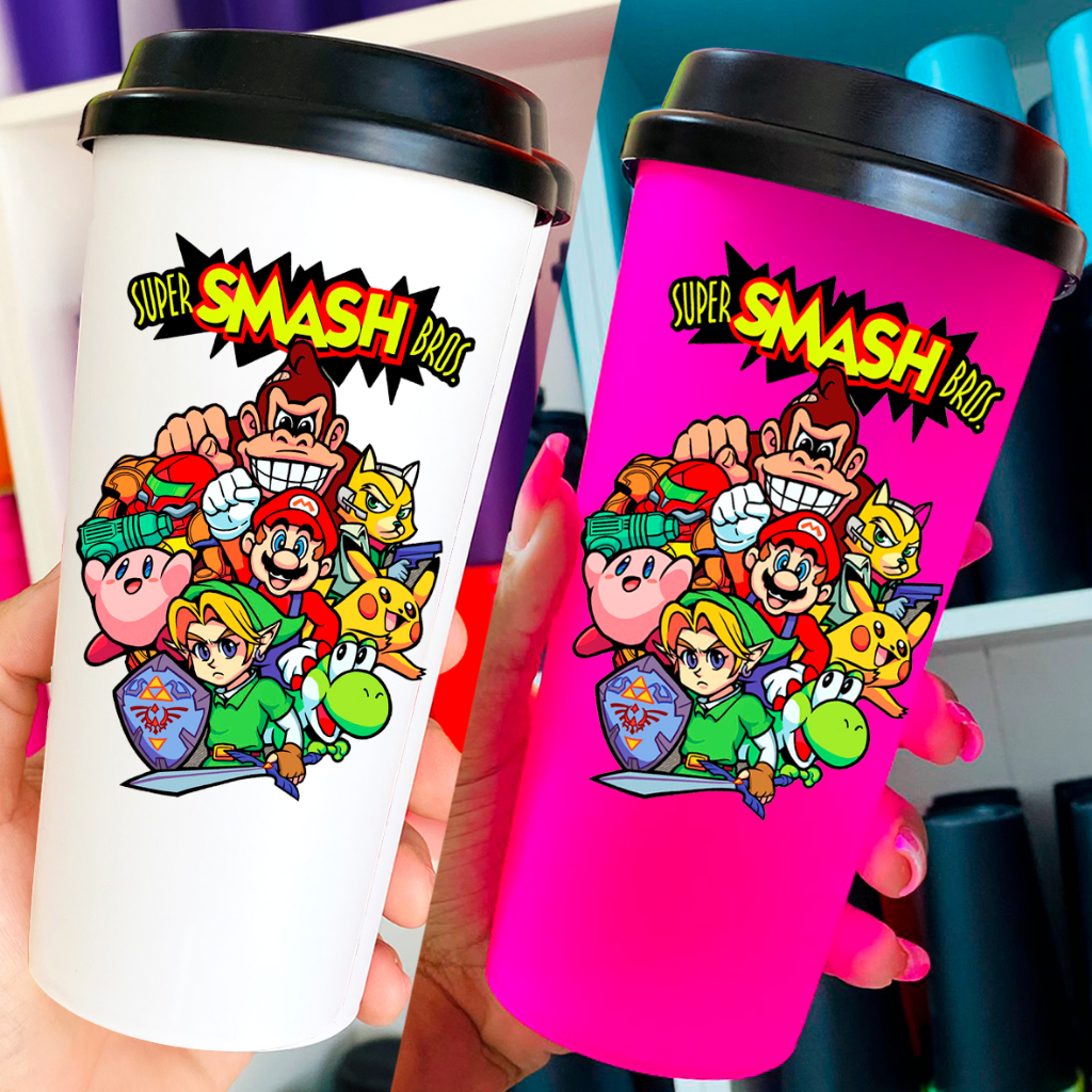 Copo Bucks Super Mario Smash Bros Gamer 600ml | Shopee Brasil