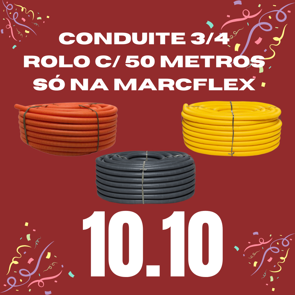 Conduíte Corrugado Reforçado - Eletroduto 3/4 com 50 metros, 25mm ...
