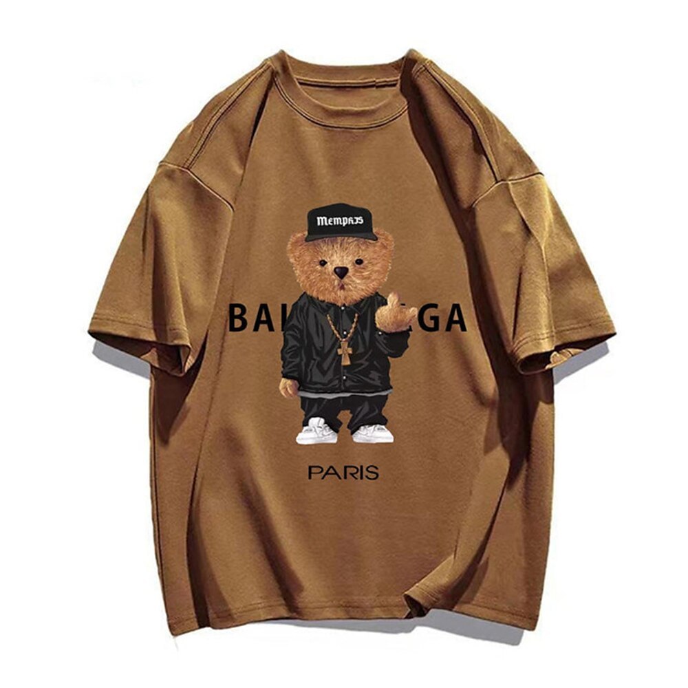 Camiseta Oversized bear Urso Casual Blusa Algodão | Shopee Brasil