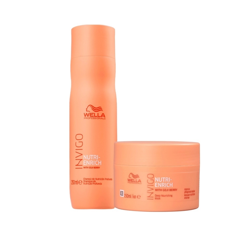 Kit Wella Invigo Nutri Enrich Shampoo 250ml e Máscara 150ml | Shopee Brasil