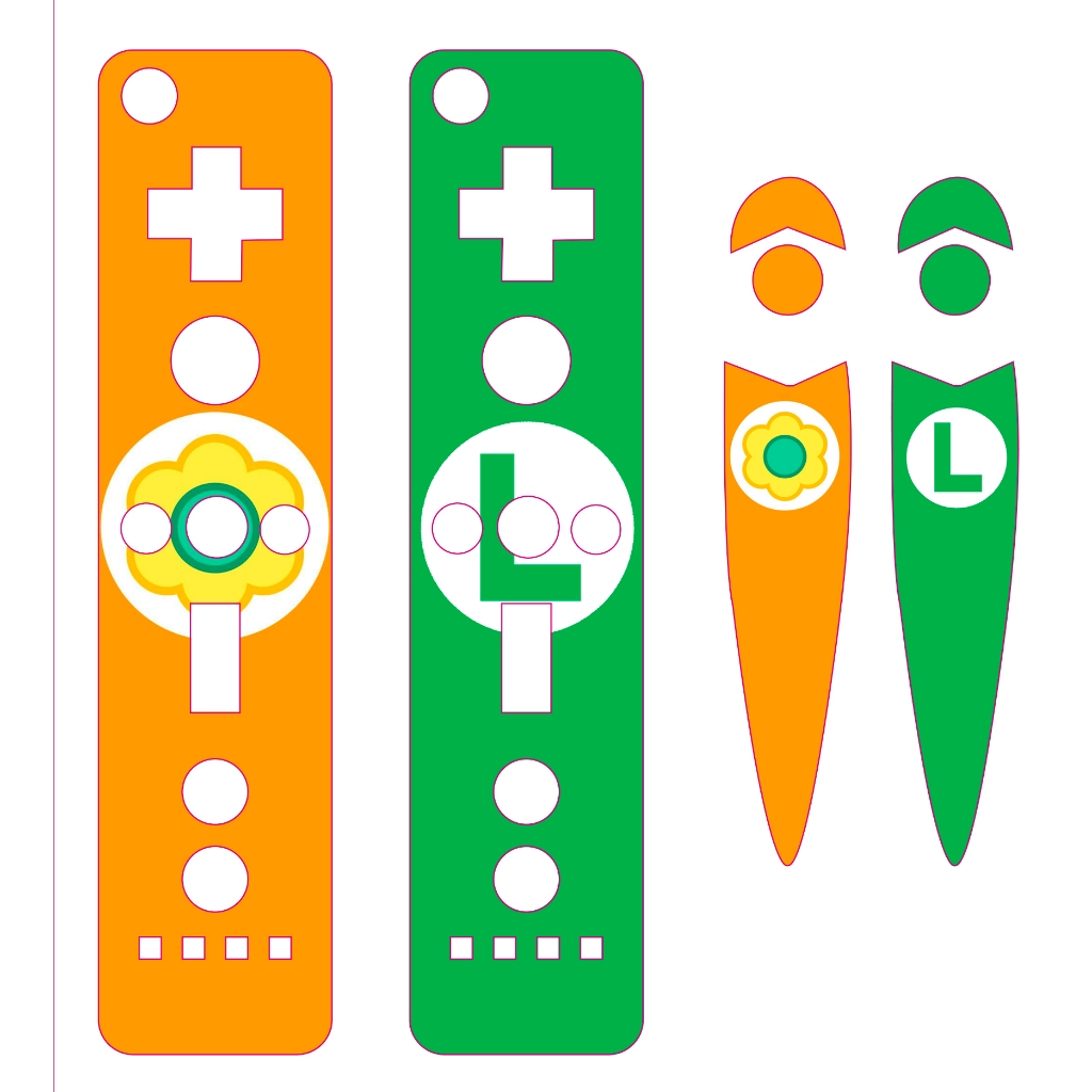 Skin Adesiva Controles Nintendo Wii - Luigi e Flor - Corre Que Ta Baratinho