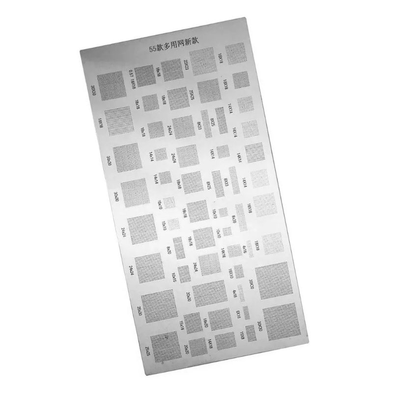 Molde Stêncil Universal MTK, BGA/CPU ,I.C 55 Tipos Reballing | Shopee ...