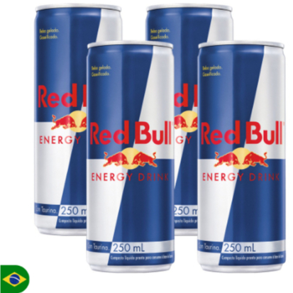 Kit 4 Energético Red Bull Energy Drink 250 ml - 4 latas | Shopee Brasil