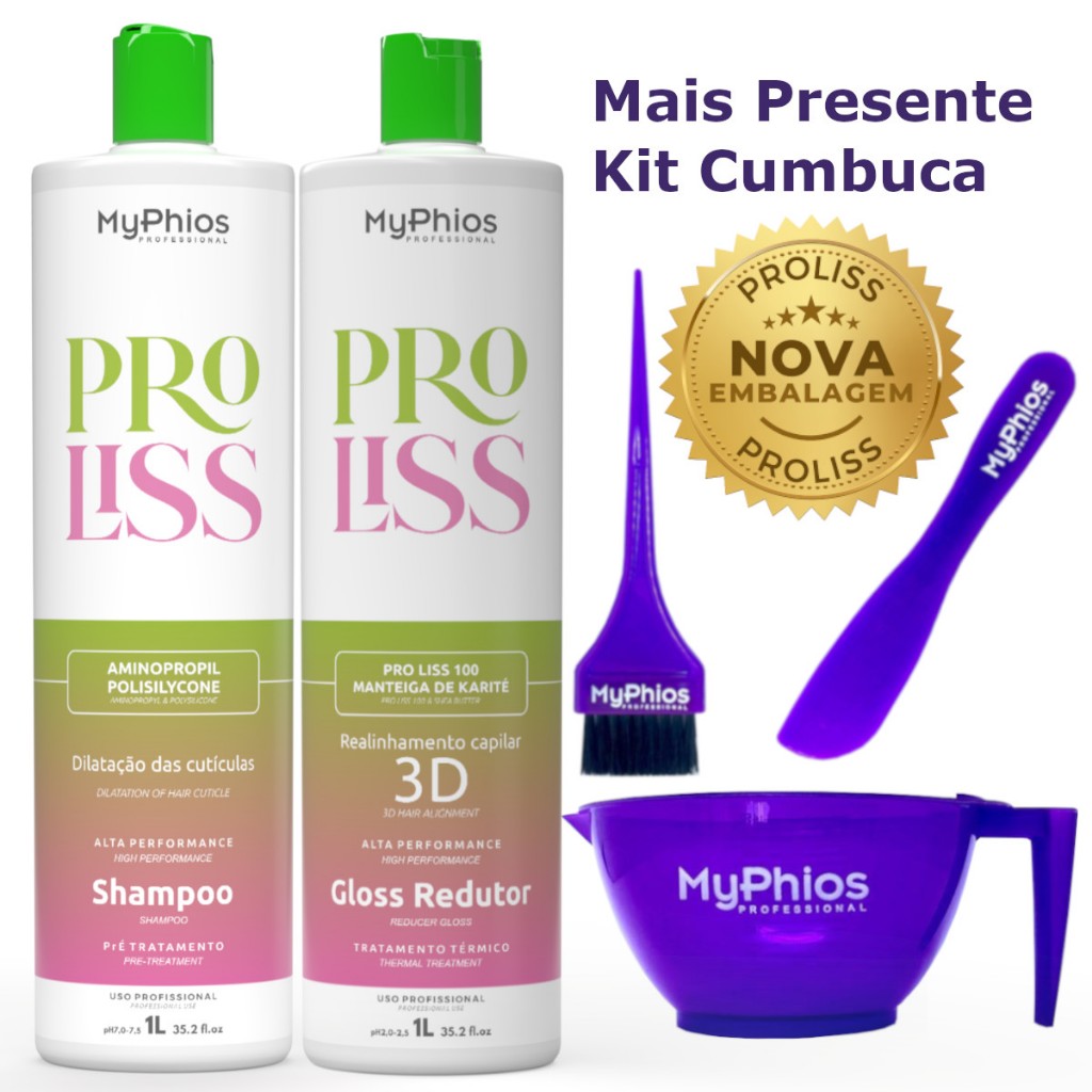 Escova Progressiva Myphios Professional Proliss 3d Kit 1l | Shopee Brasil