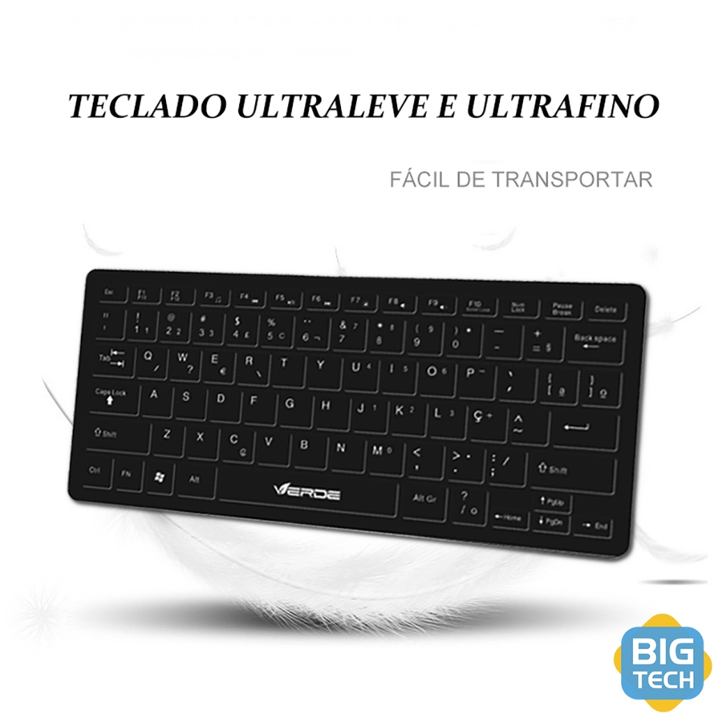 Mini Teclado Com Fio Compacto Multimidia Ultra Fino Para Notebook E ...