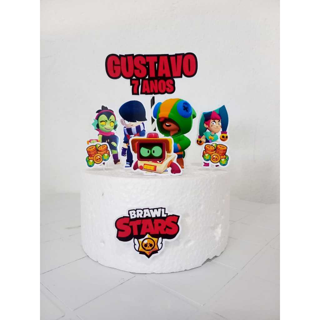 Topo de Bolo Brawl Stars - Topper Brawl Stars - Personalizado | Shopee ...
