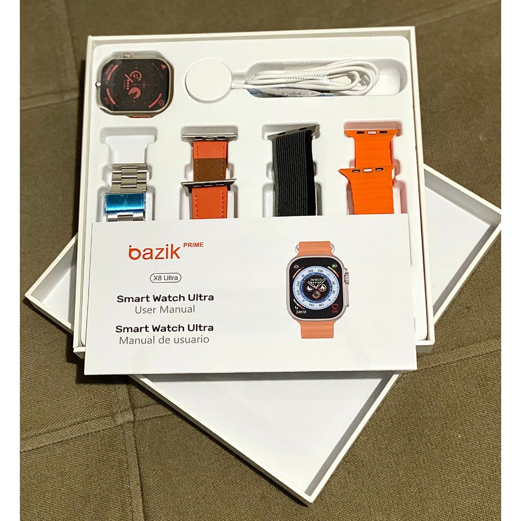 Relógio Smartwatch Bluetooth X8 Ultra Bazik com 4 Pulseiras *ENVIO RÁPIDO | Shopee Brasil