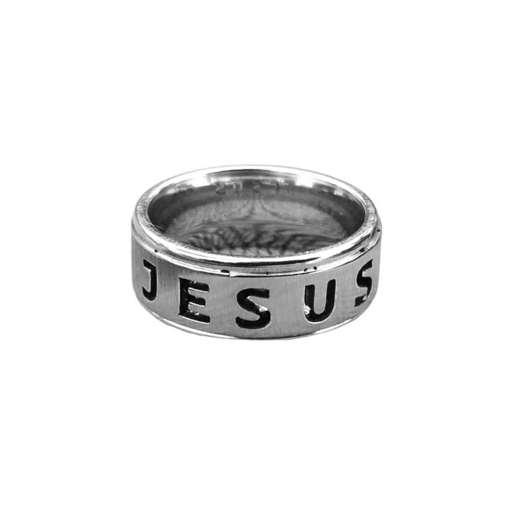 Anel cruz dourado São Bento Cruz Sagrada Aço Inoxidável Escrita Alto ...