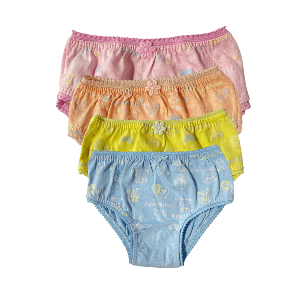 Calcinha Infantil de Algodão Antialérgica 100% algodão perfeitas para o ...
