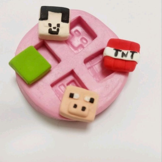Molde de silicone - Minecraft . | Shopee Brasil