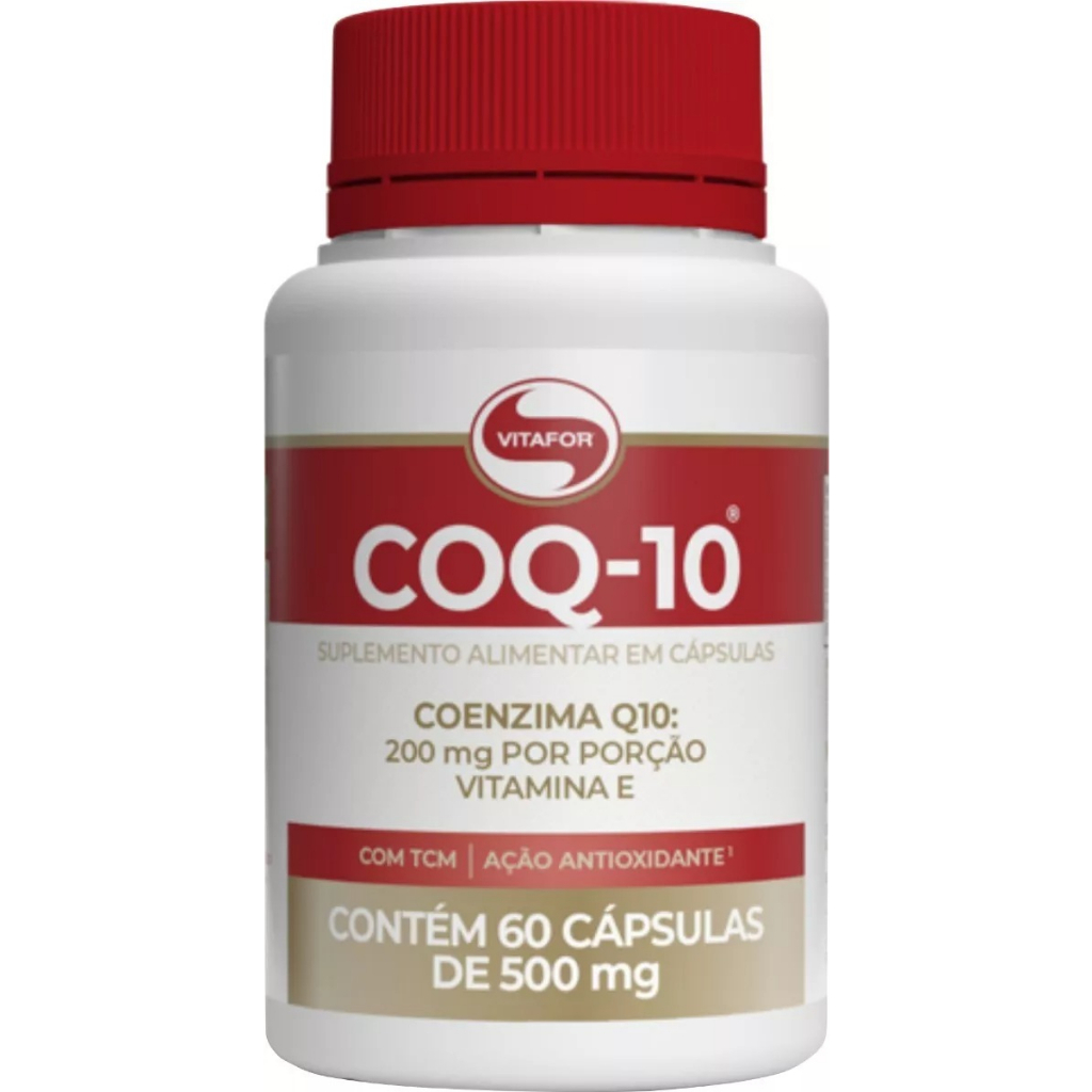 Coenzima Q10 Coq10 60 Cáp - Vitafor-200mg Na Porção - Tampa vermelha ...