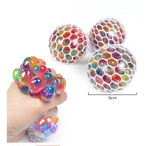 Bola Anti-stress Colorida - Squishy Mesh Ball - Fidget Toy | Shopee Brasil
