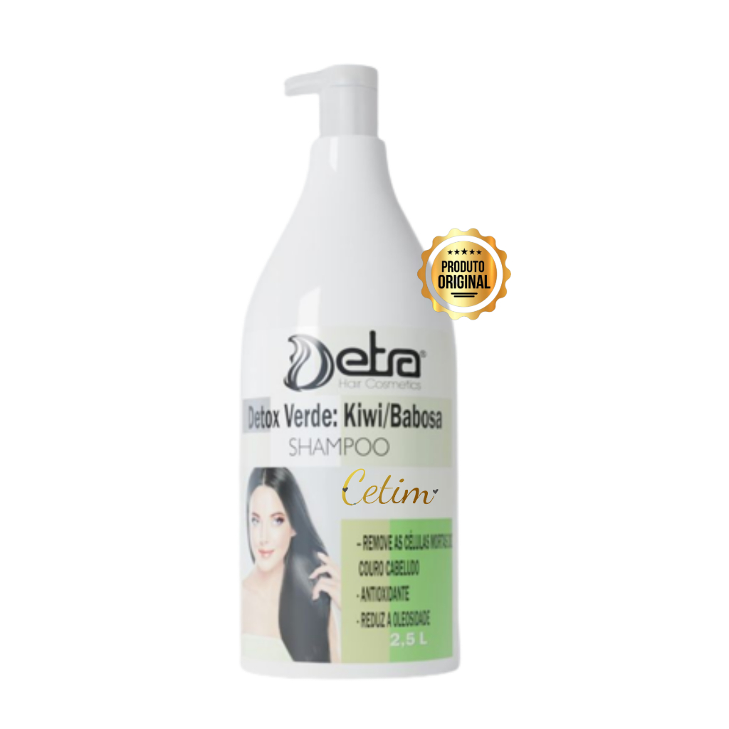 Shampoo Detox Kiwi e Babosa Detra Hair Cosméticos 2,5 Litros | Shopee ...