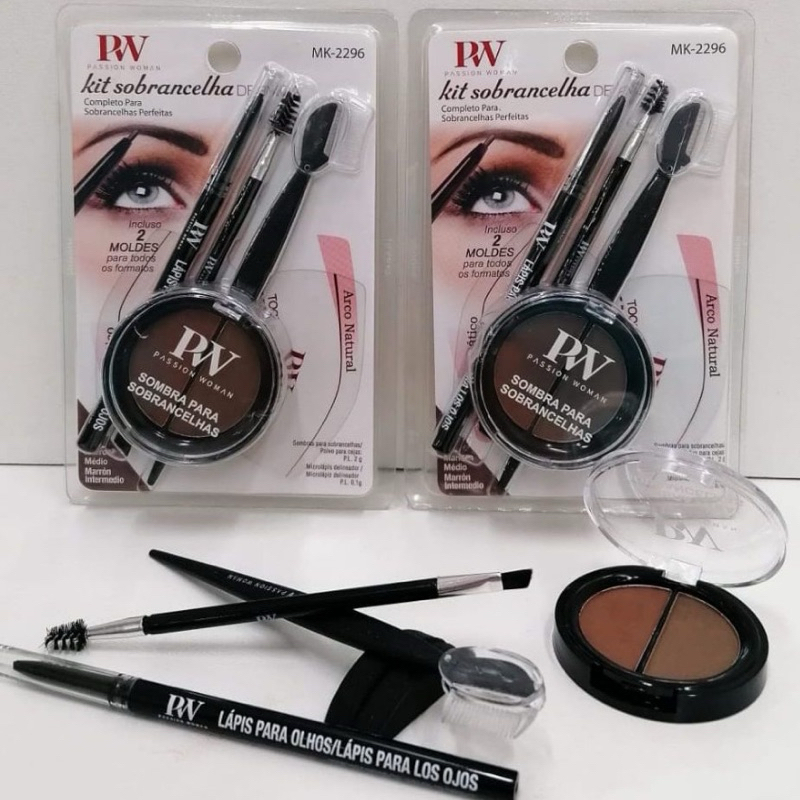 Kit Sombra para Sobrancelha Completo | Shopee Brasil