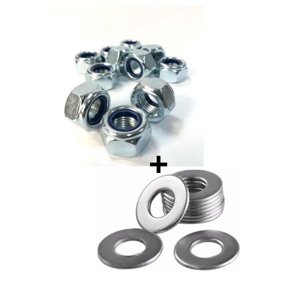 Kit 10 Porcas Travante 5mm + 10 Arruela Lisa 5mm Inox | Shopee Brasil