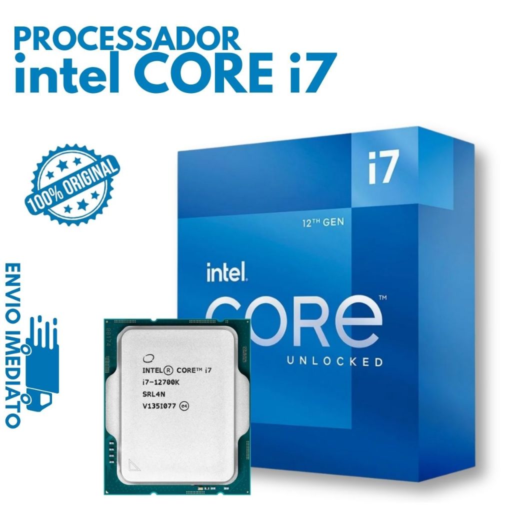 Processador Intel Core i7 12700K Unlocked 12° Gen LGA 1700 / 20 Threads ...