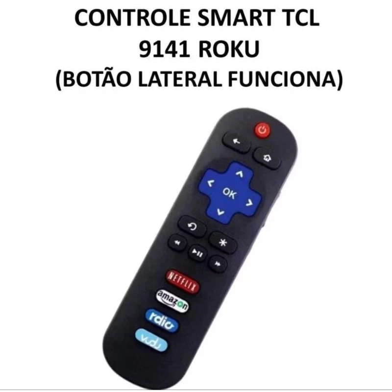Controle remoto universal Tv Roku com Netflix Amazon Rdio Vudu 9141 ...