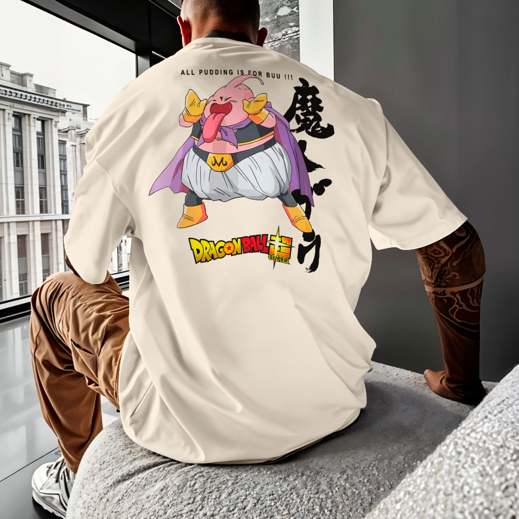 Camiseta Oversized Dragon Super Majin Boo Buu Goku Anime Cultura ...