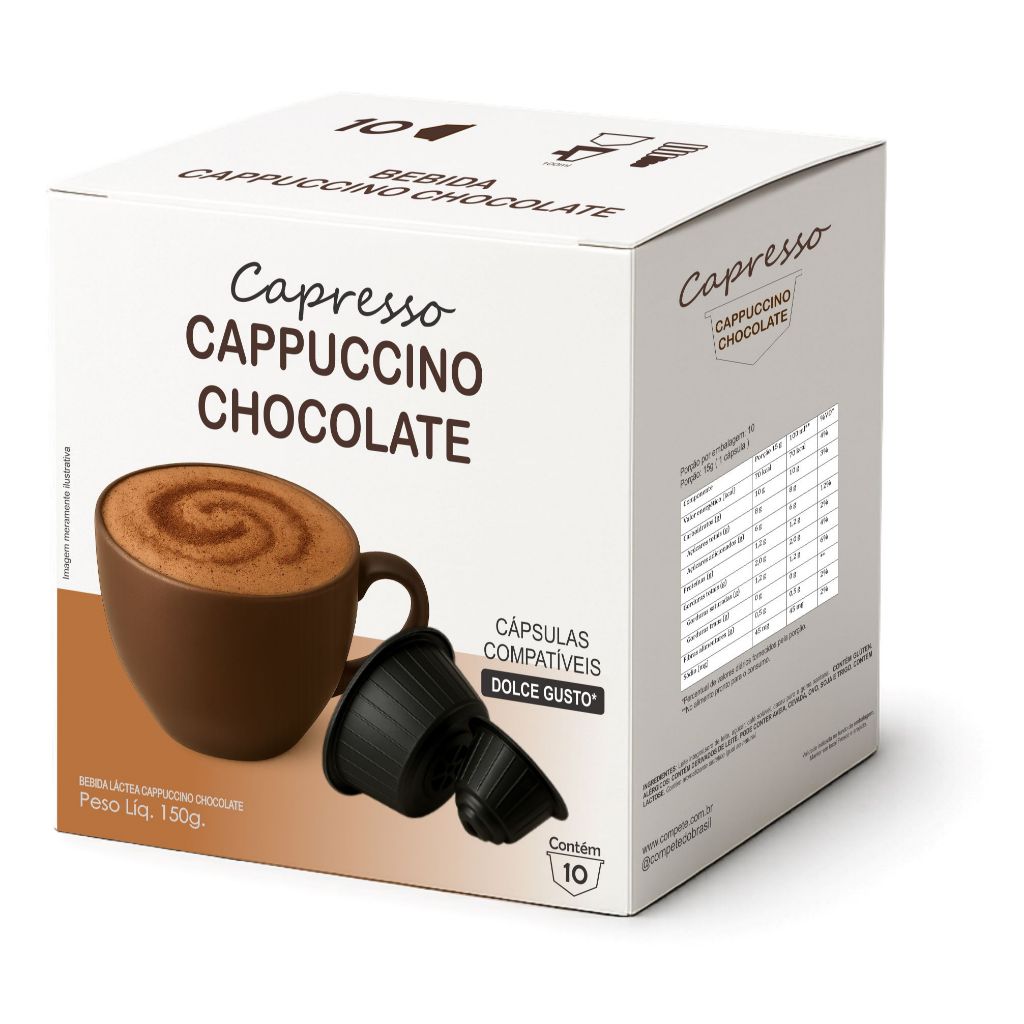 Capsulas Compatível C/ Dolce Gusto Cappuccino Chocolate Capresso - Cx ...